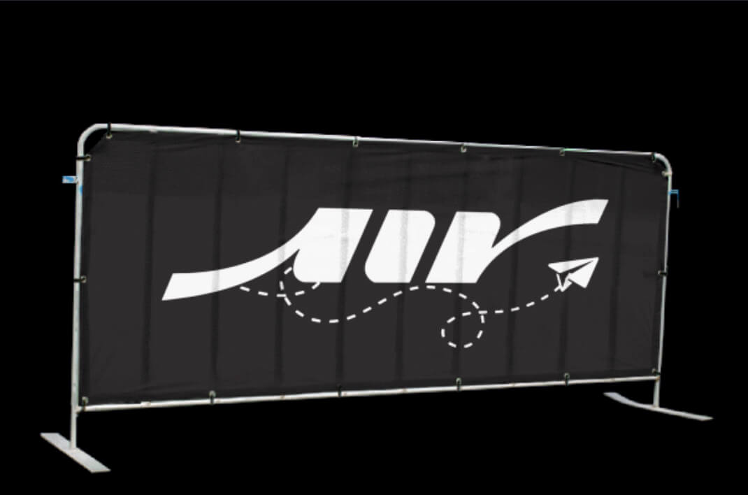 Mesh Crowd Control Barrier Covers - Cobra Signs 4 Options