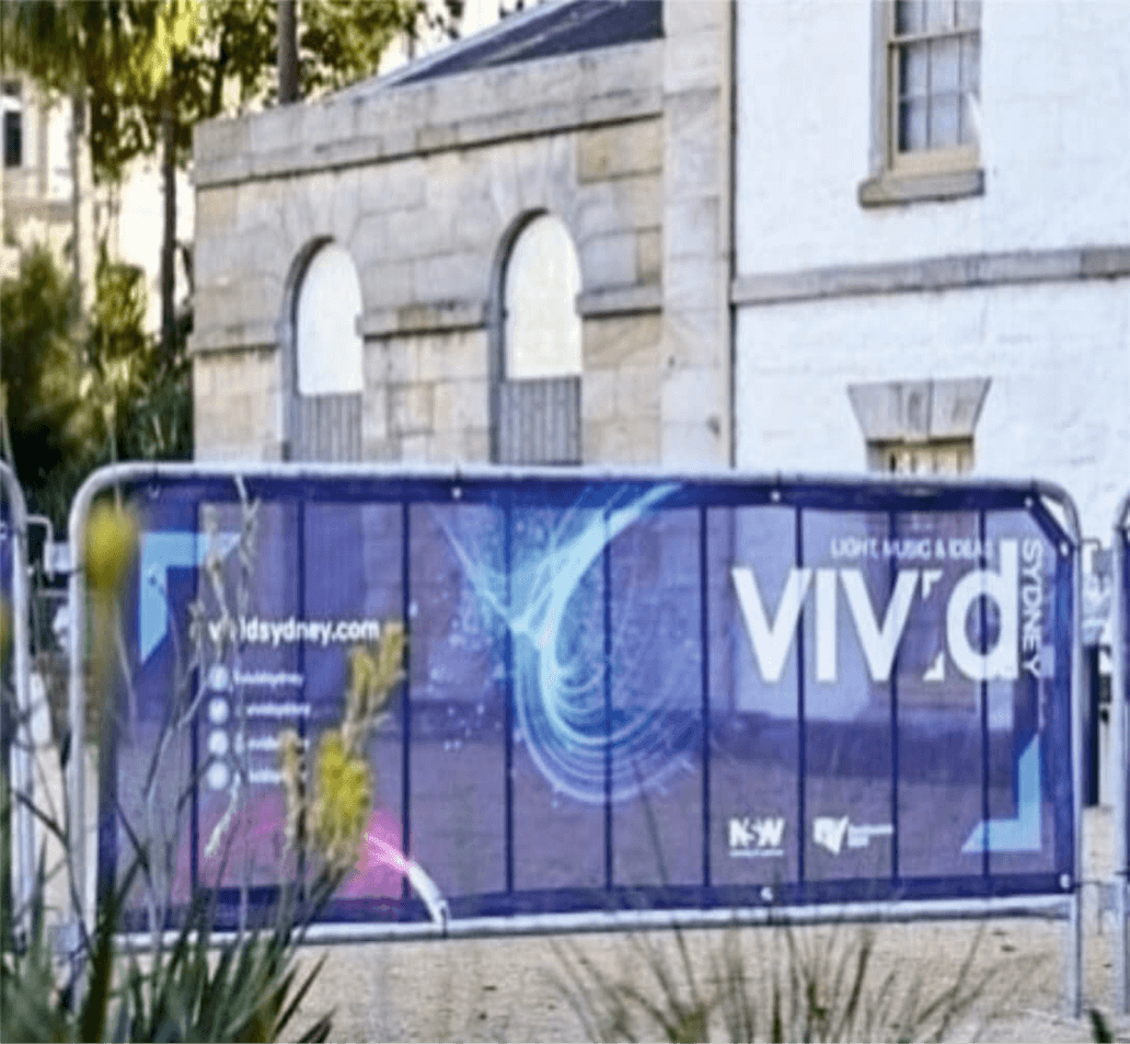 Mesh Crowd Control Barrier Covers - Cobra Signs 4 Options